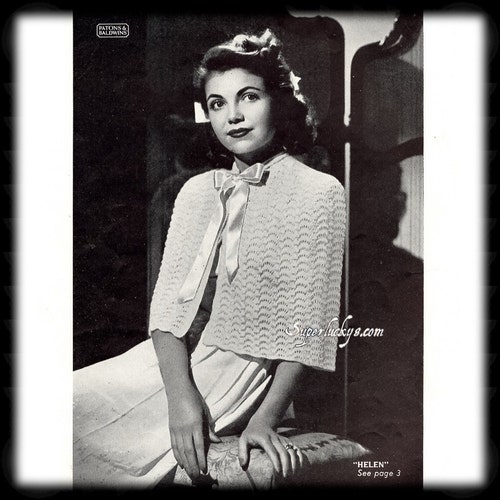PDF Bedjacket Bed Cape Vintage Knitting Pattern Bed Jacket - Etsy Australia