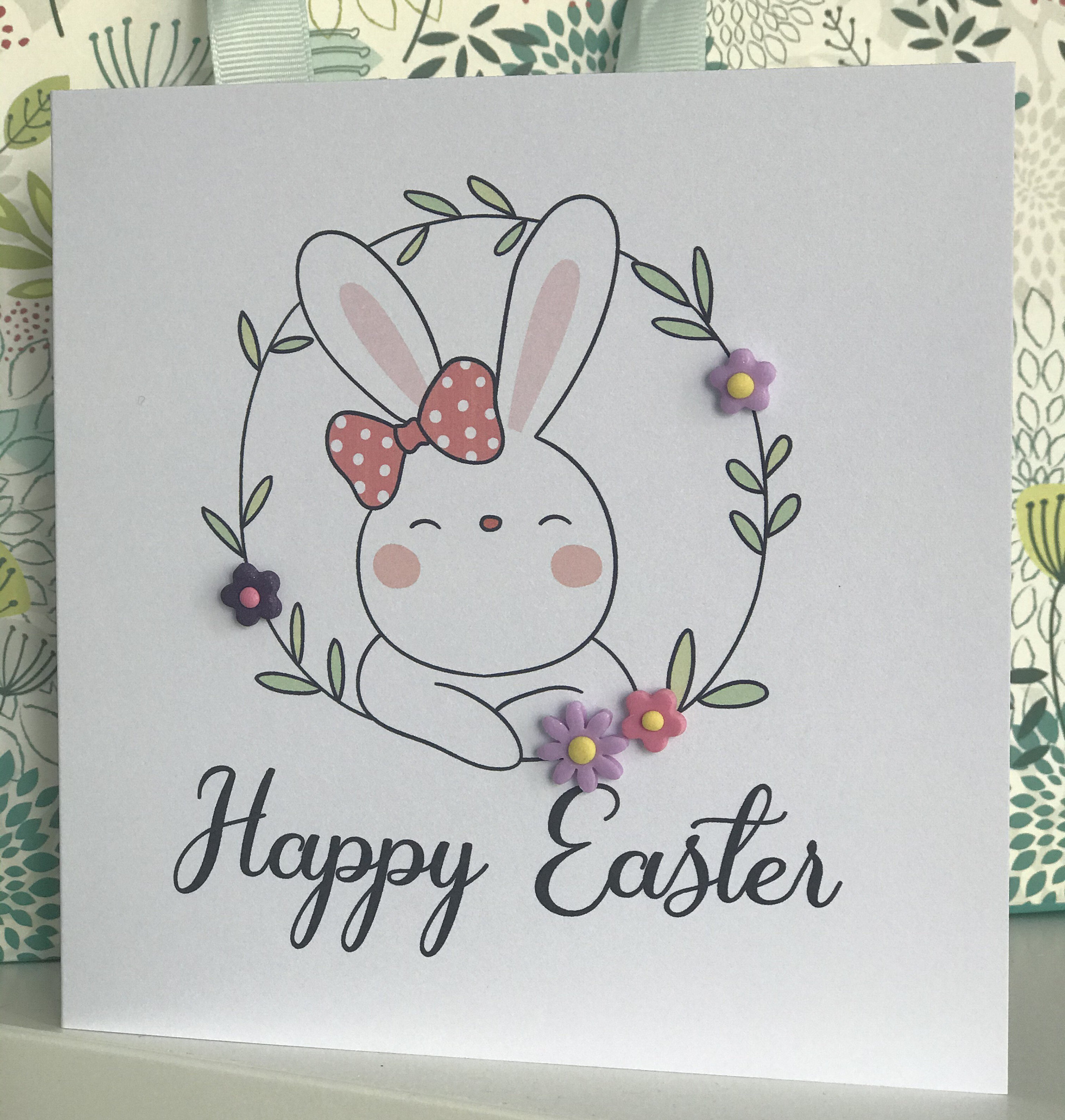 Easter Card Happy Easter Card Hand Embossed Easter Cards - Etsy UK