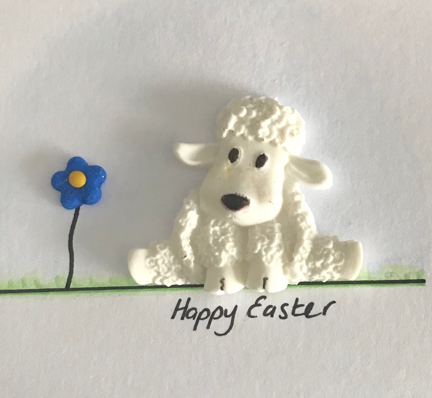 Easter Card - Happy Easter Card - Hand Embossed - Easter Lamb Cards ...