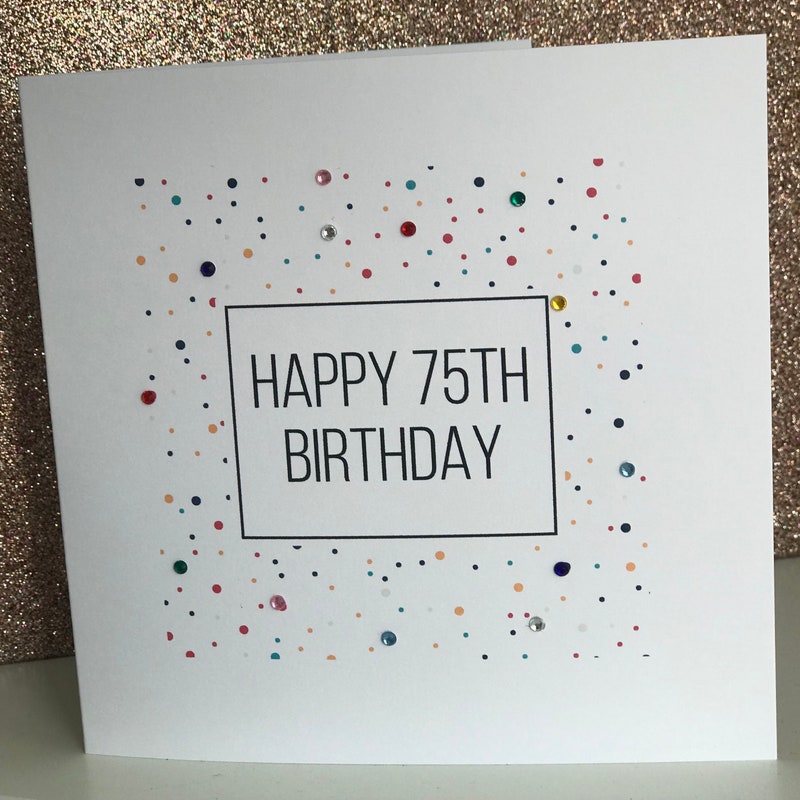75th Birthday Card - Etsy