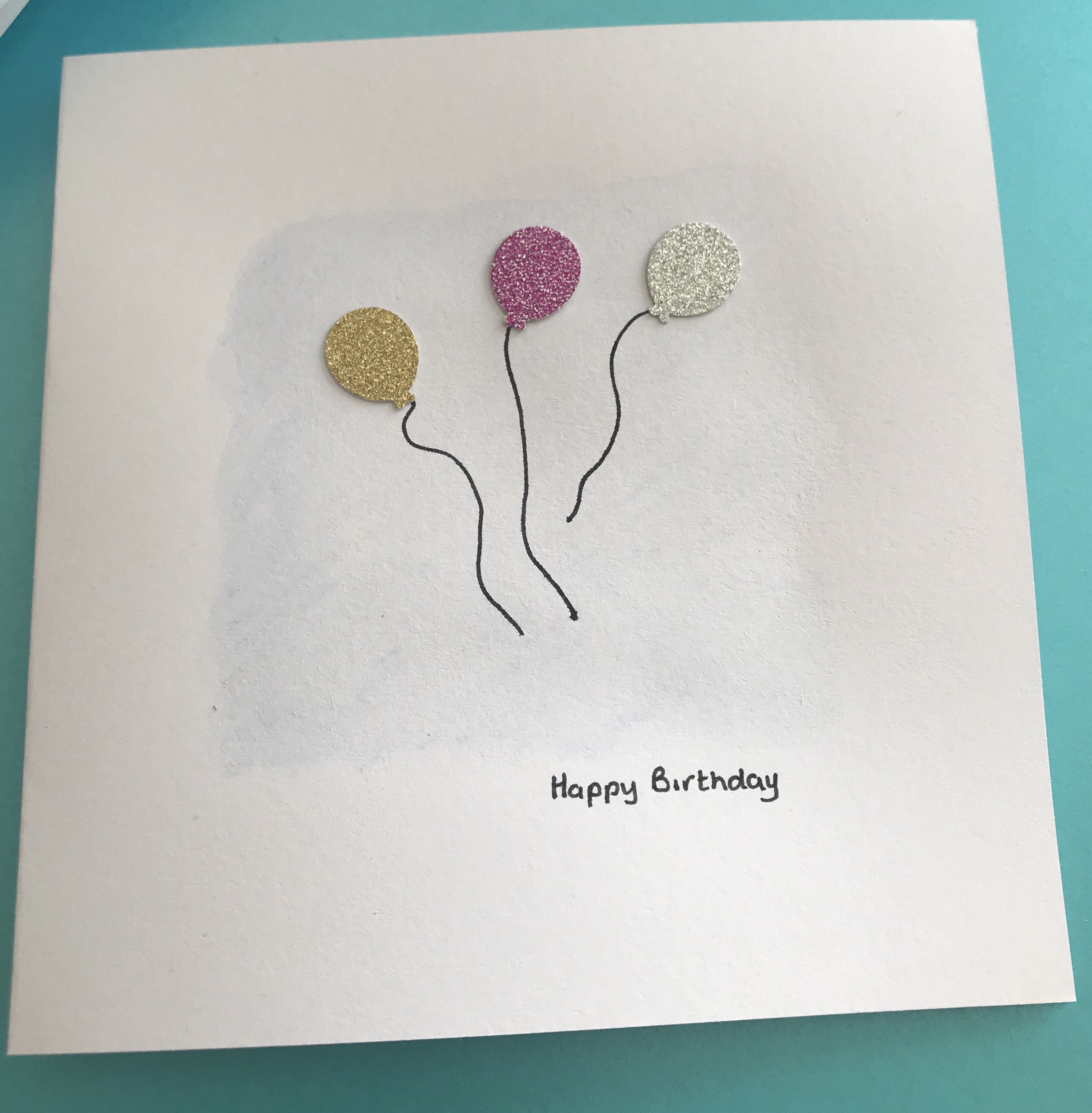 Greeting Cards Handmade HBD Balloons Birthday Card Paper & Party ...