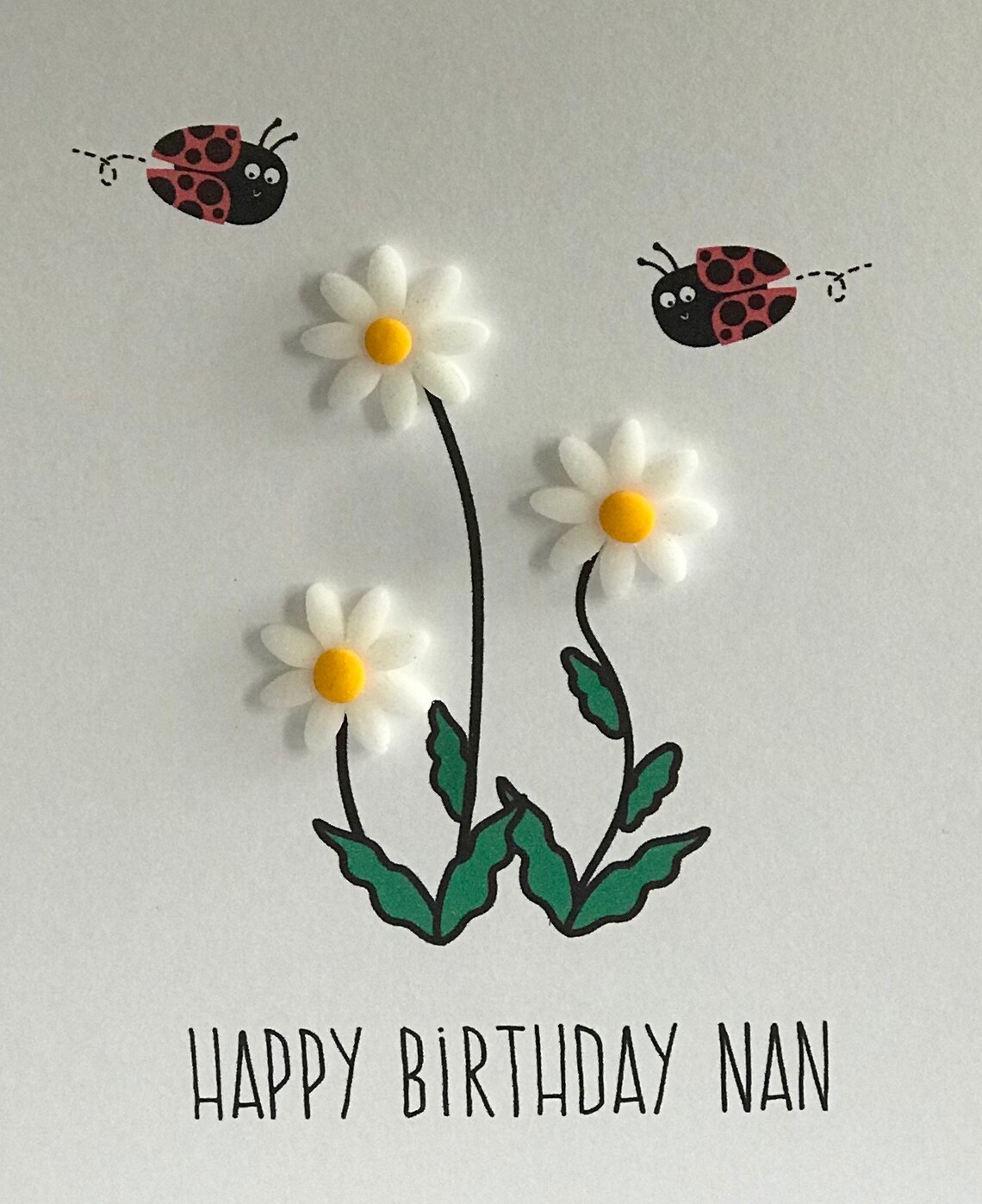 Nan Birthday Card Cards for Nan Nan Card With Flowers | Etsy UK