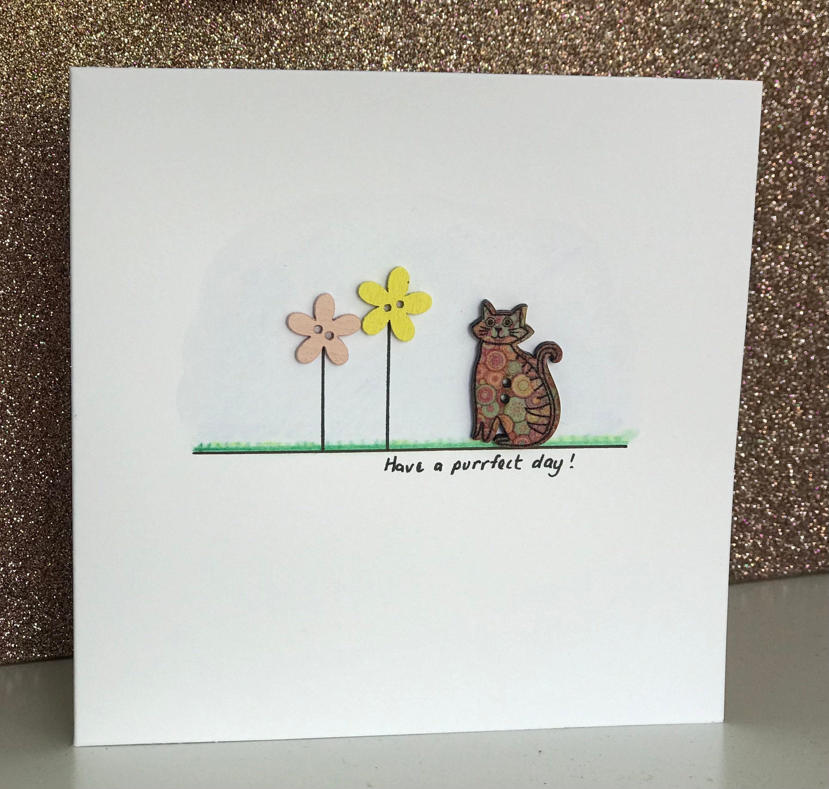 Cat Birthday Card Handmade Birthday Card Cat Lover Card | Etsy UK