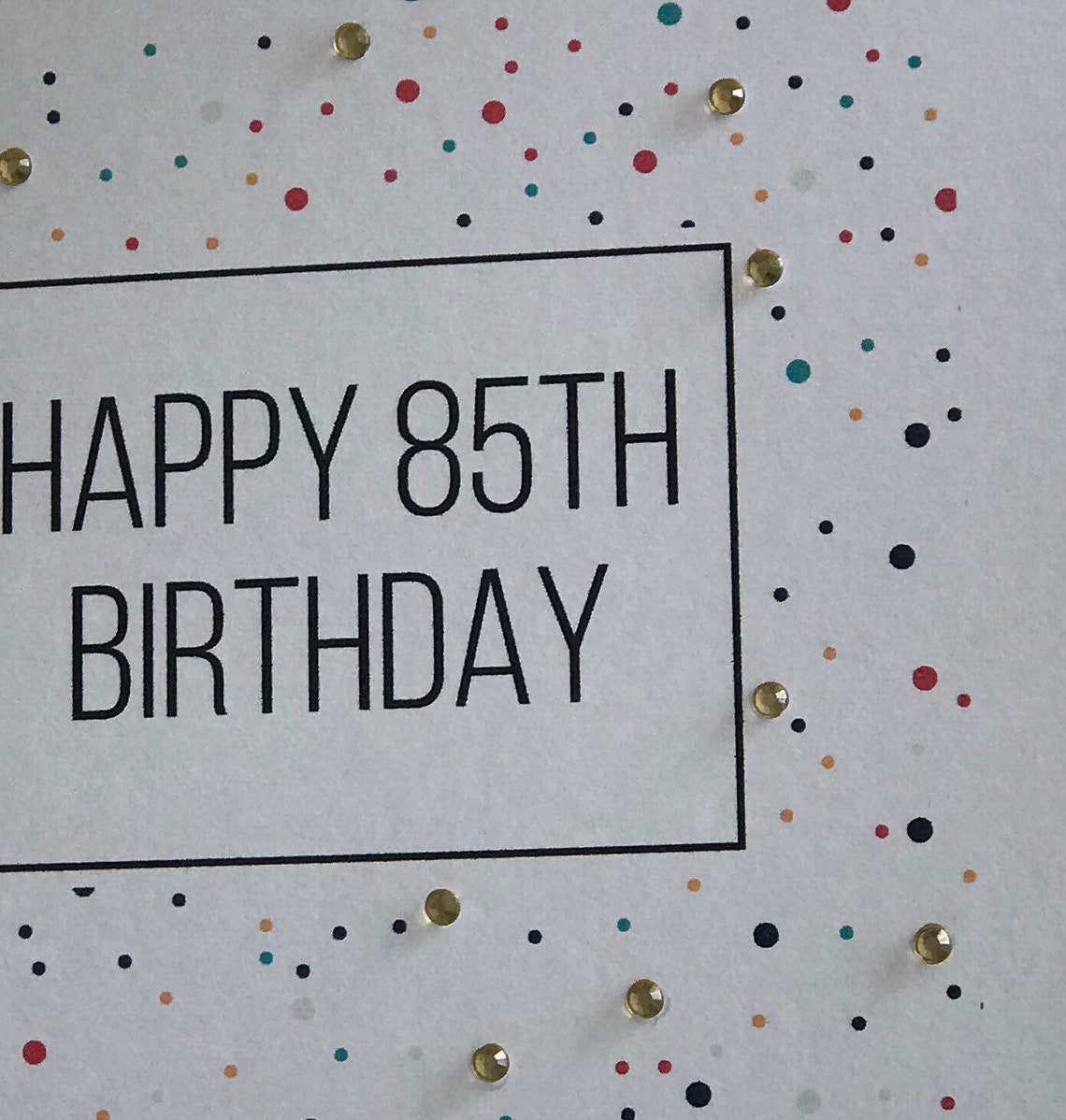 85th Birthday Card Happy Birthday Embossed Birthday Card. - Etsy