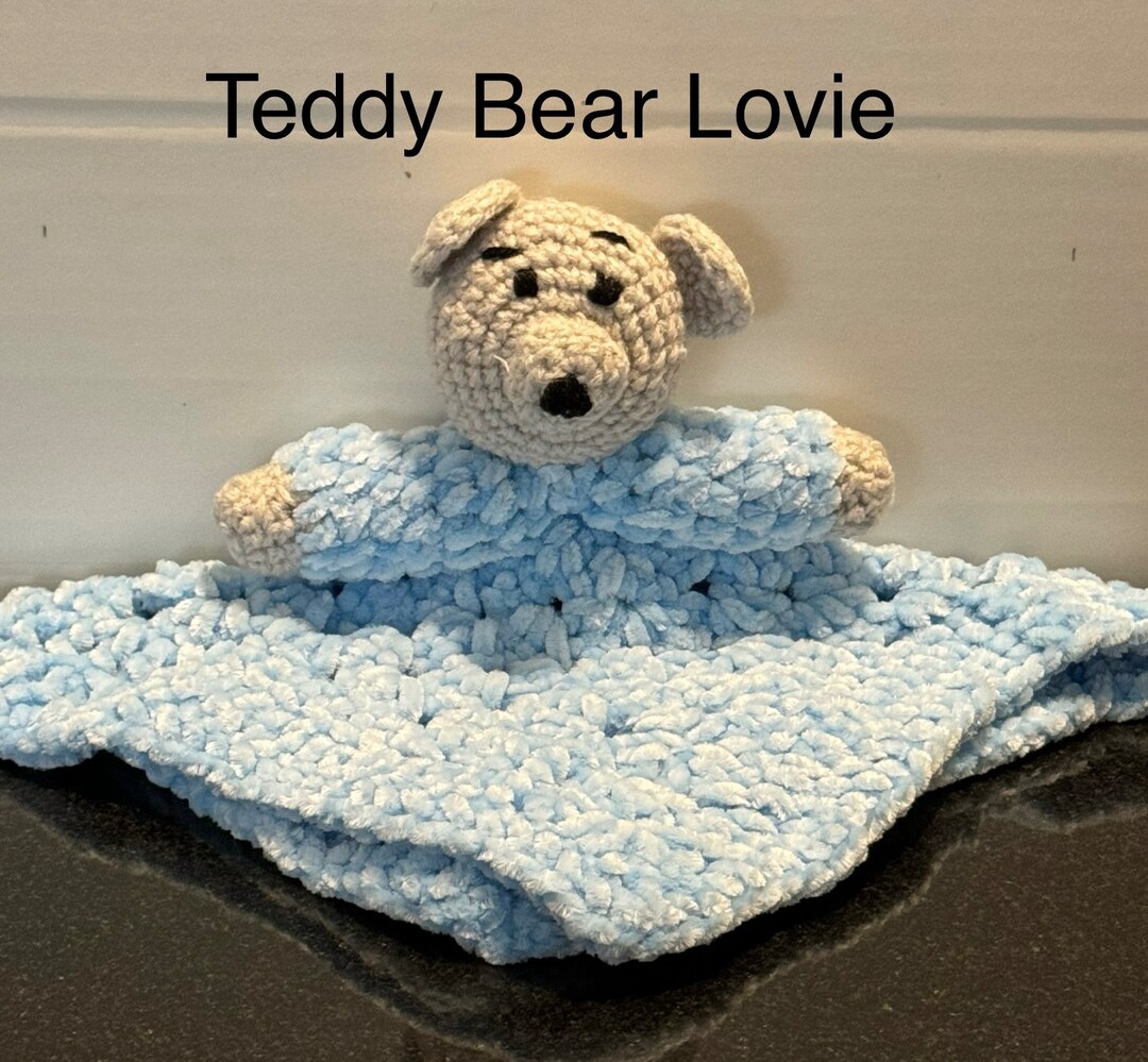 Teddy Bear Lovie-crocheted Teddy Bear for Infants/toddlers-gray and ...