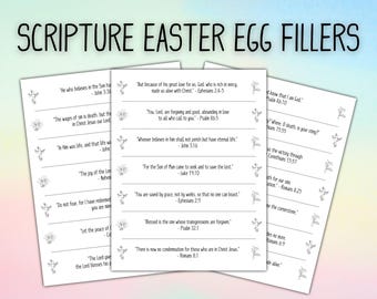 Printable Scripture Easter Egg Fillers, Printable Easter Basket Fillers ...