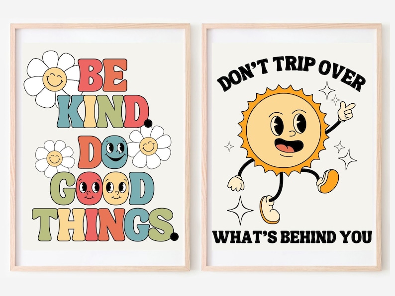 Retro Motivational Kindness Prints || Classroom Posters || Digital ...