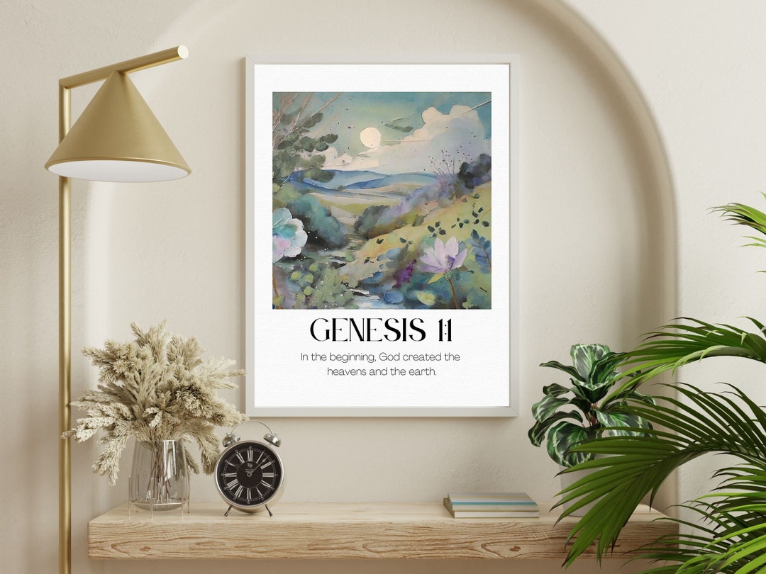 Genesis 1:1 || Faith Prints || Digital Download - Etsy