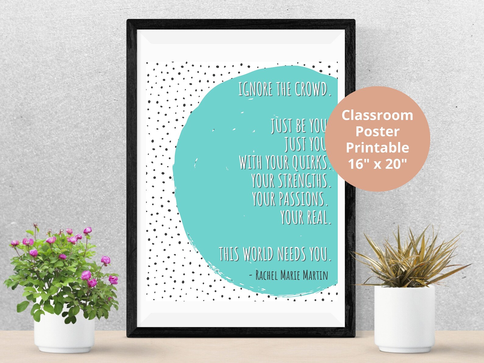 Just Be You Quote Educational Poster, Classroom Poster Digital Download ...