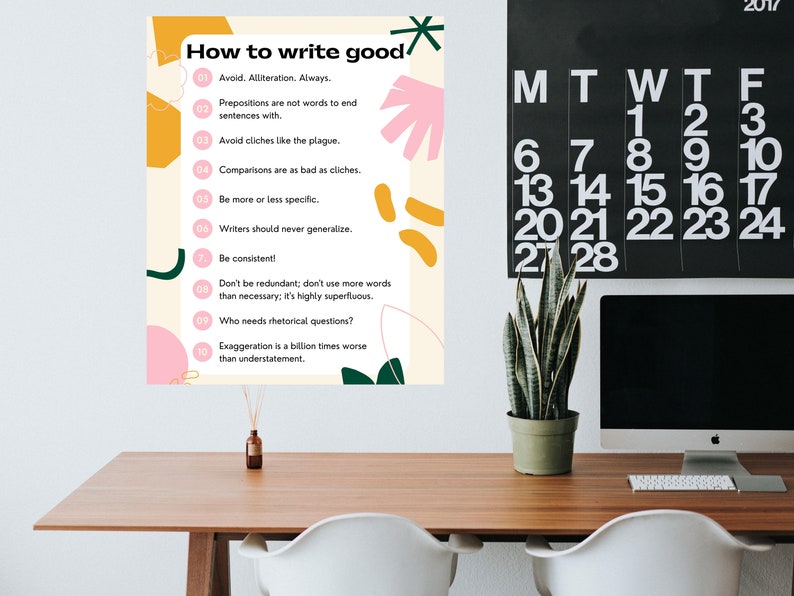 How to Write Good || Educational Poster, Classroom Poster || Digital ...