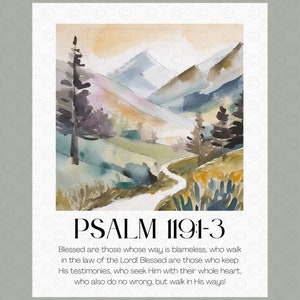 Psalm 119:1-3 || Faith Prints || Digital Download - Etsy