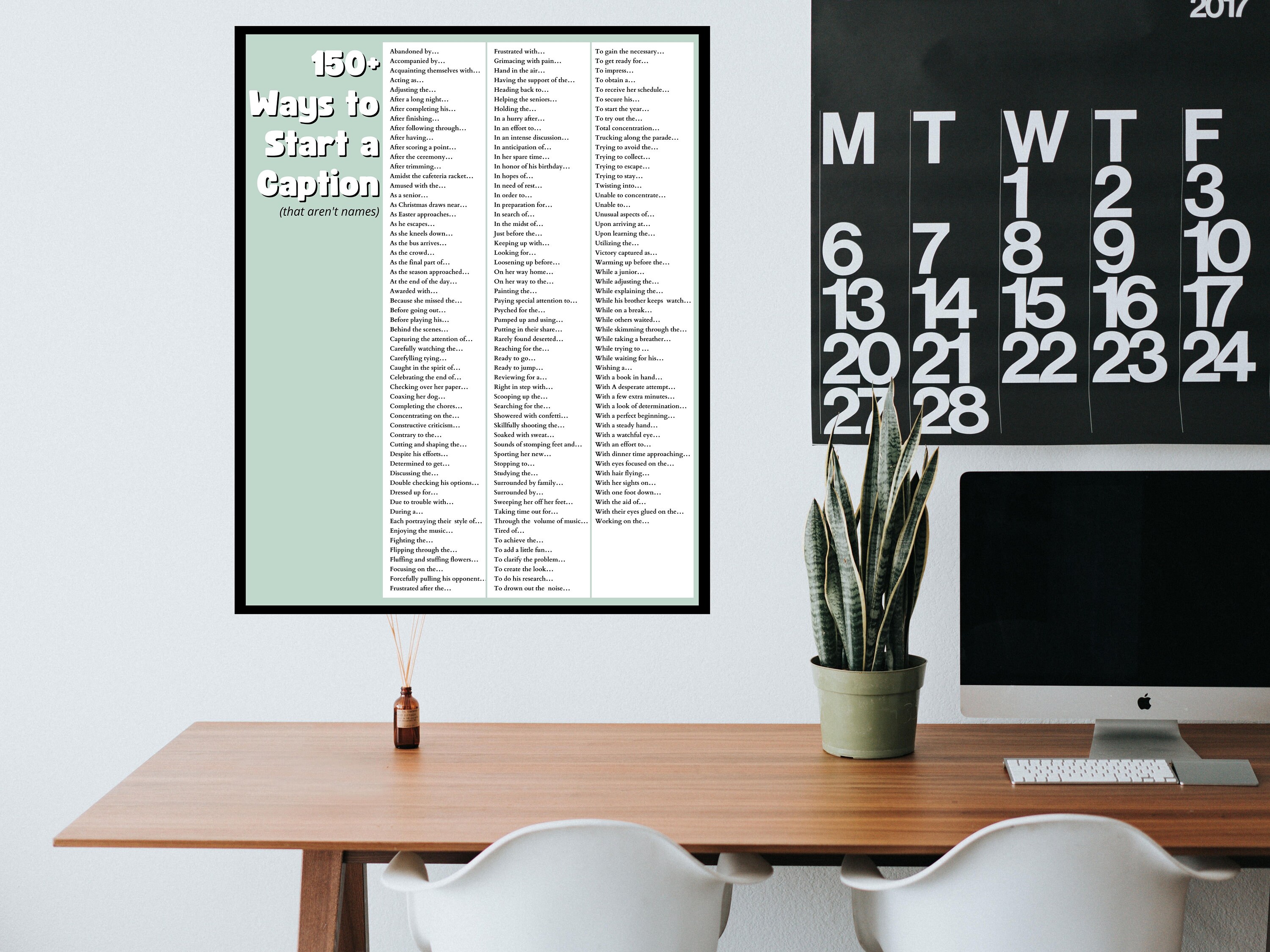 150+ Ways to Start a Caption || Educational Poster, Classroom Poster ...
