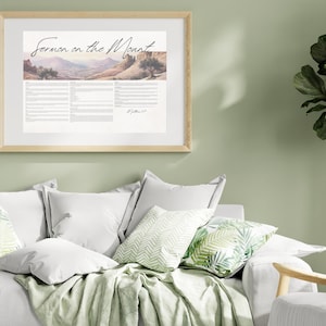 Sermon on the Mount | Full Scripture Matthew 5-7 | Christian Home Decor ...