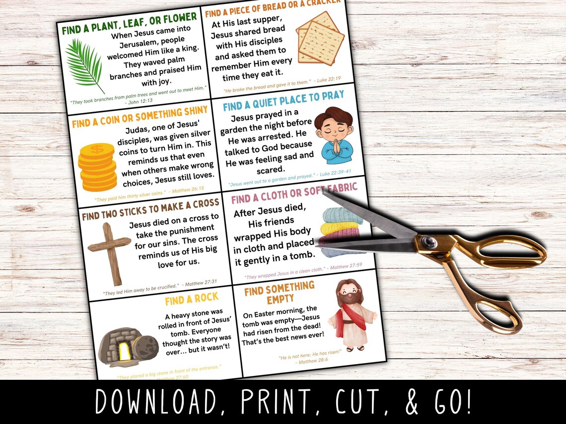 Easter Scavenger Hunt | Holy Week Children Activity | Sunday Schools ...