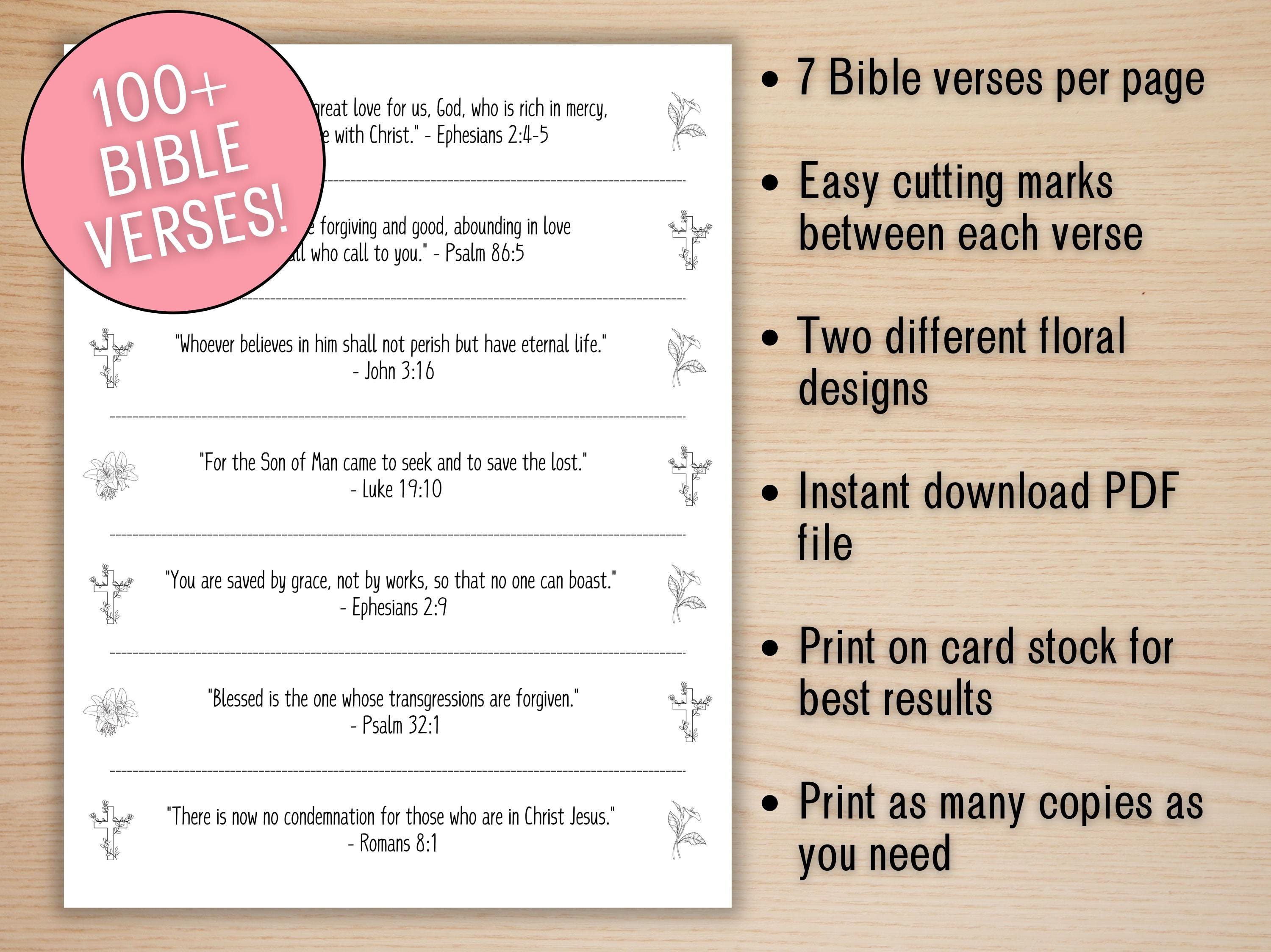 Printable Scripture Easter Egg Fillers | Bible Verse Easter Basket ...