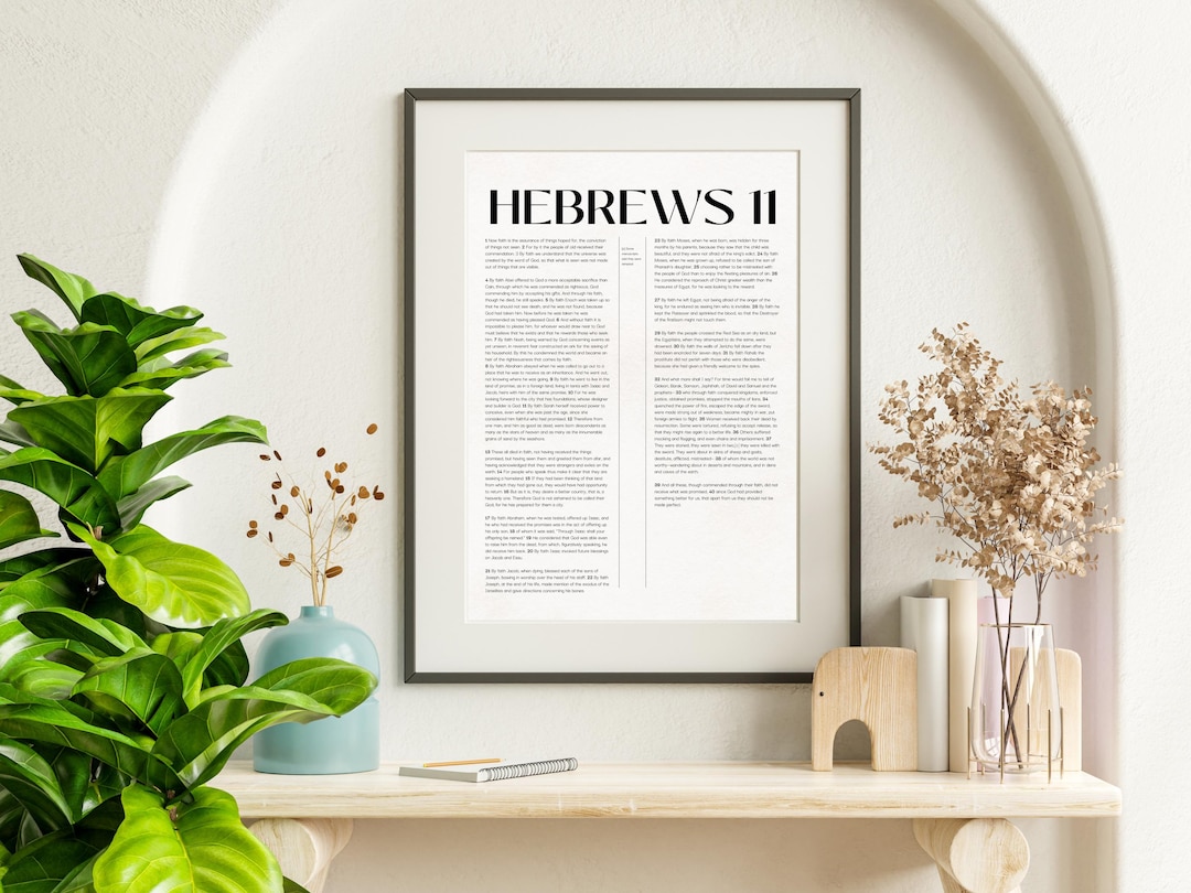 Hebrews 11 Full Chapter | Hall of Faith | Christian Home Decor ...