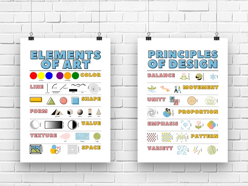 Principles of Design & Elements of Art Poster: Classroom Decor (digital ...