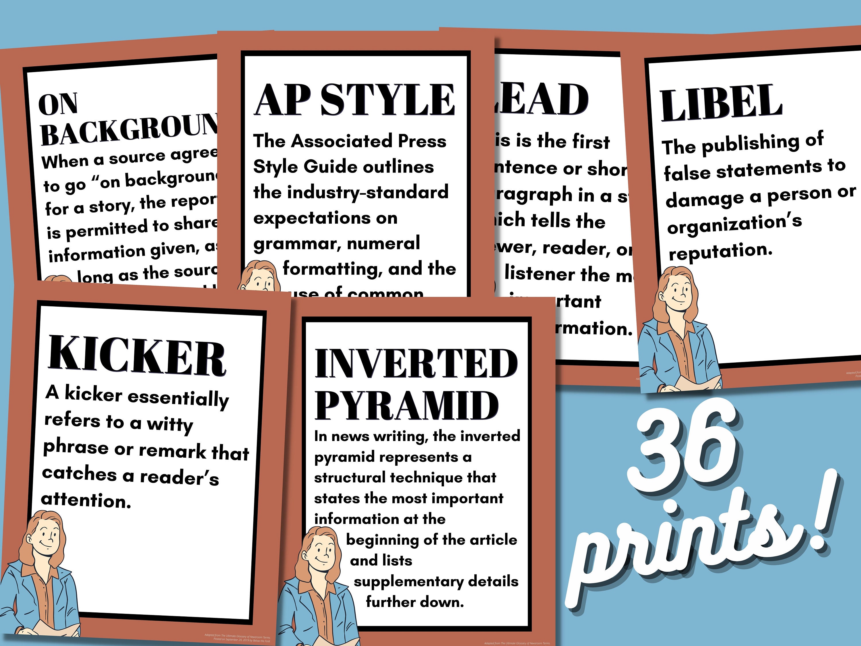 Journalism Newsroom Vocabulary Terms Word Wall || Educational Poster ...