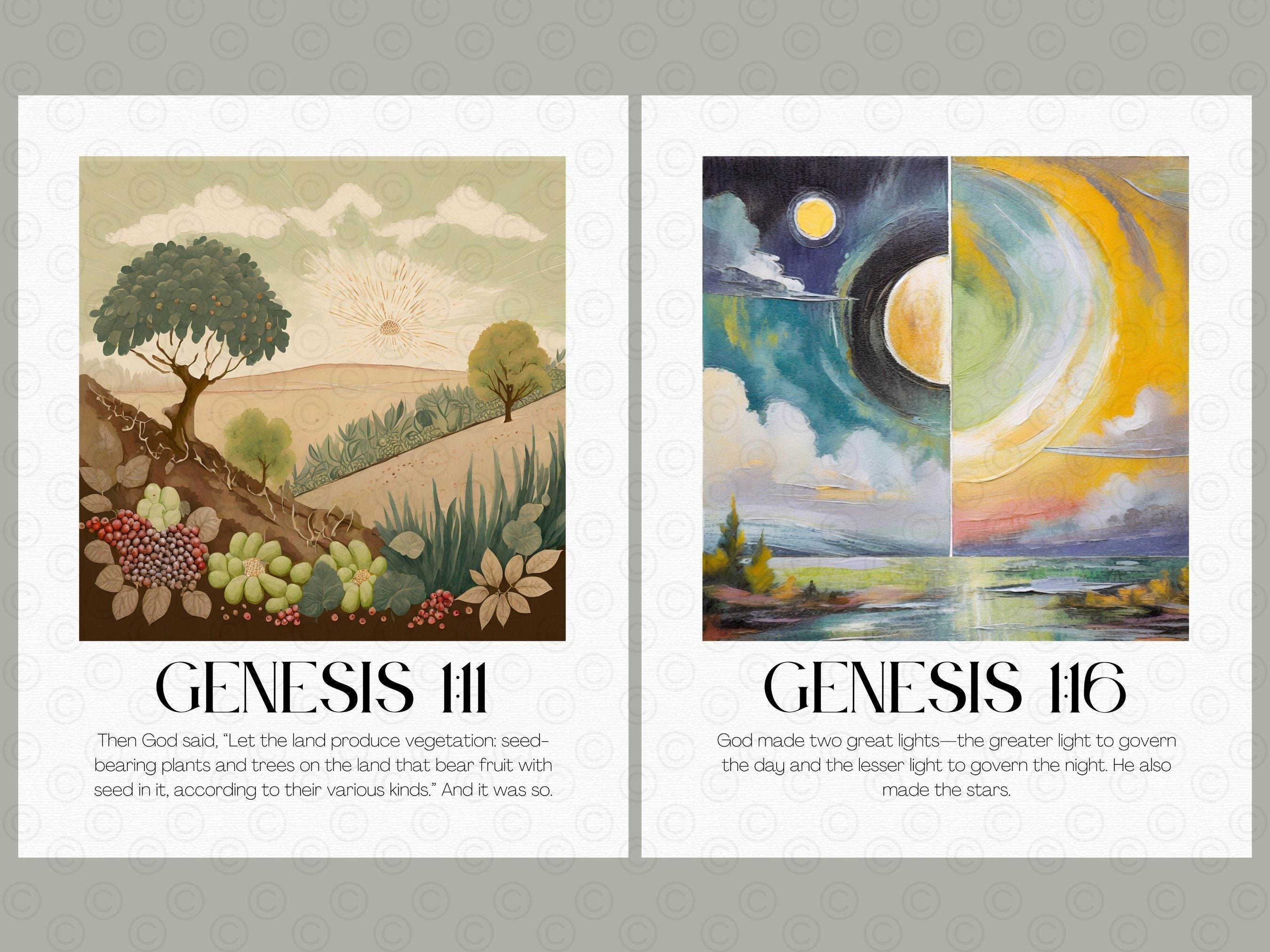 Genesis - Creation Series || Faith Prints || Digital Download - Etsy