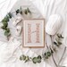 Pink Floral Initial Print: Vintage Nursery Decor (digital Download) - Etsy