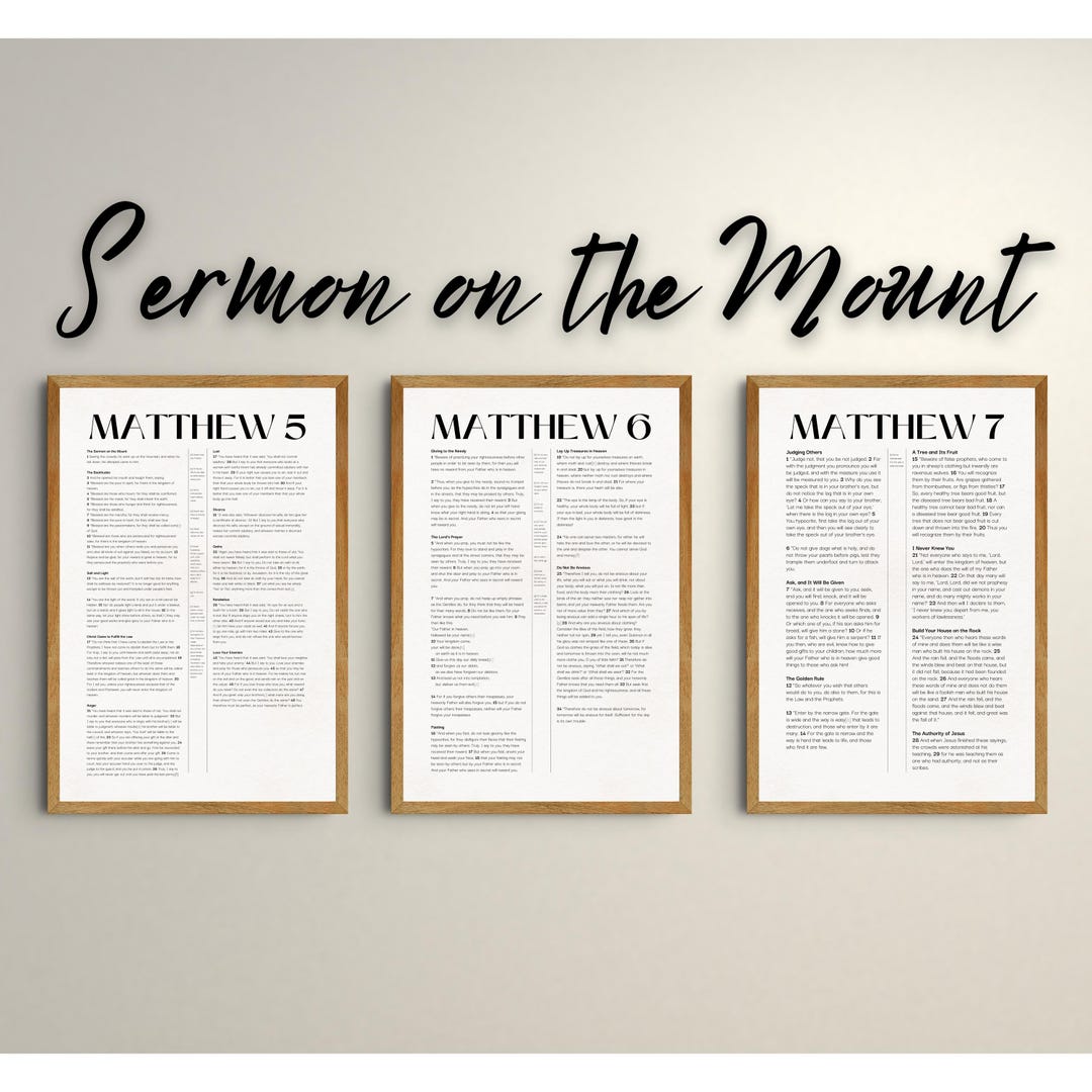 Sermon on the Mount | Matthew 5, 6, 7 Full Chapters | Christian Home ...