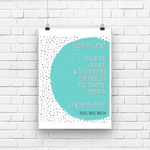 Just Be You Quote Educational Poster, Classroom Poster Digital Download ...