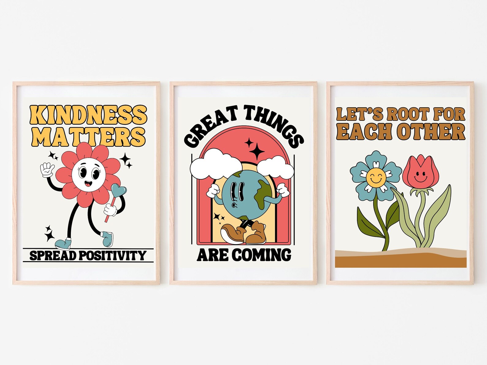 Retro Motivational Kindness Prints || Classroom Posters || Digital ...
