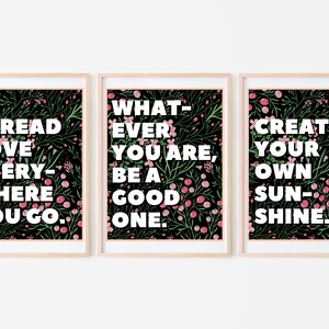 Floral Motivational Quotes (set of 3) || Classroom Decor || Digital ...