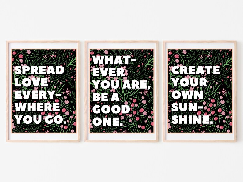 Floral Motivational Quotes (set of 3) || Classroom Decor || Digital ...