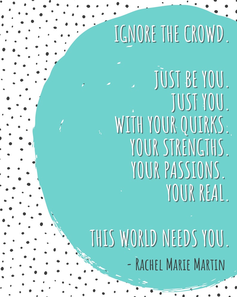 Just Be You Quote Educational Poster, Classroom Poster Digital Download ...