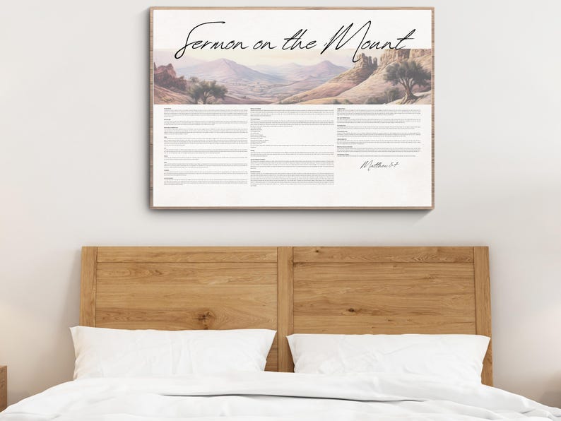 Sermon on the Mount | Full Scripture Matthew 5-7 | Christian Home Decor ...