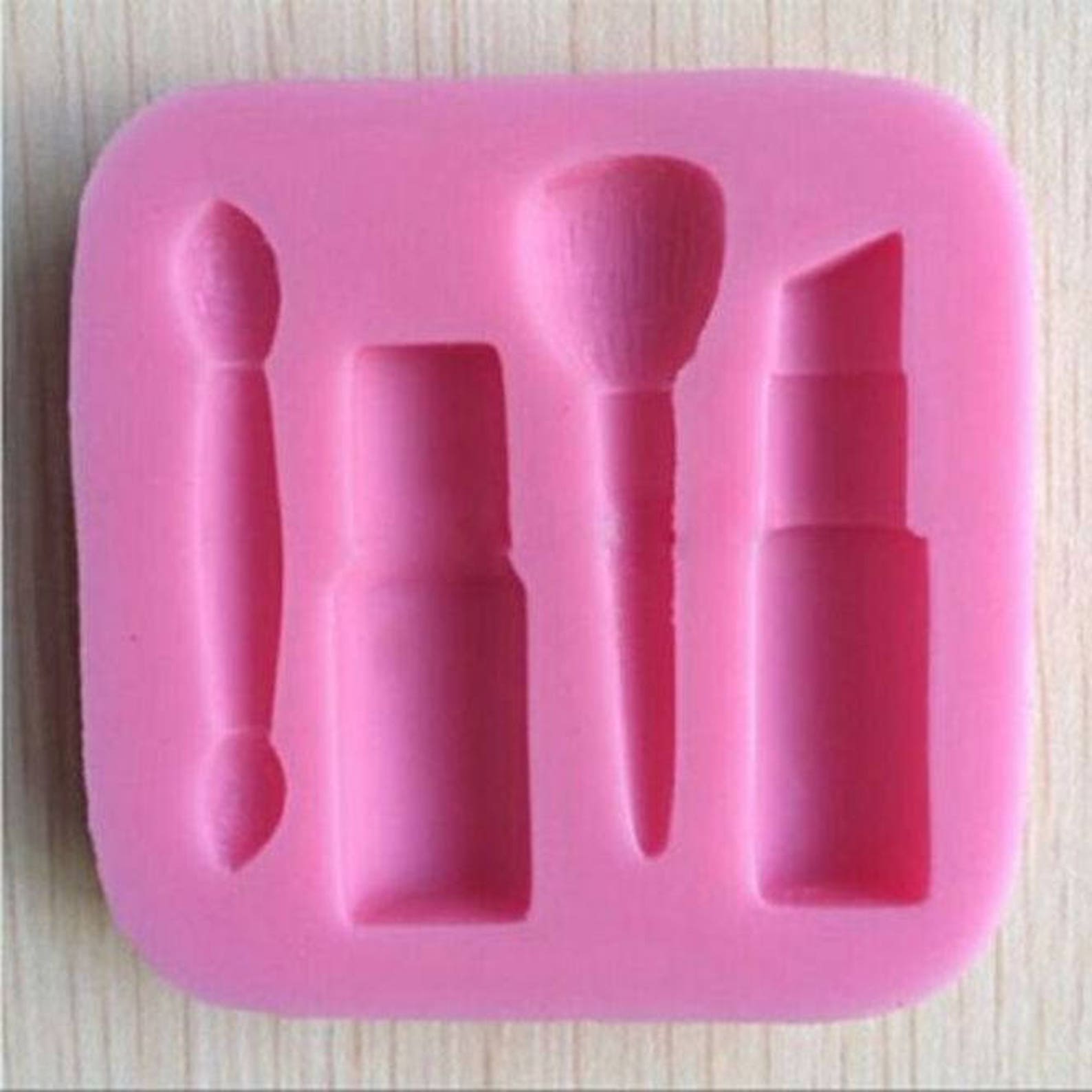 Make up Mold Flexible Pink Silicone 4-cavity Mold for - Etsy