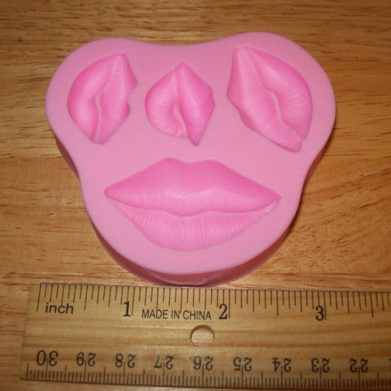Large Lips Mold Flexible Pink Silicone 4-cavity Mold for - Etsy
