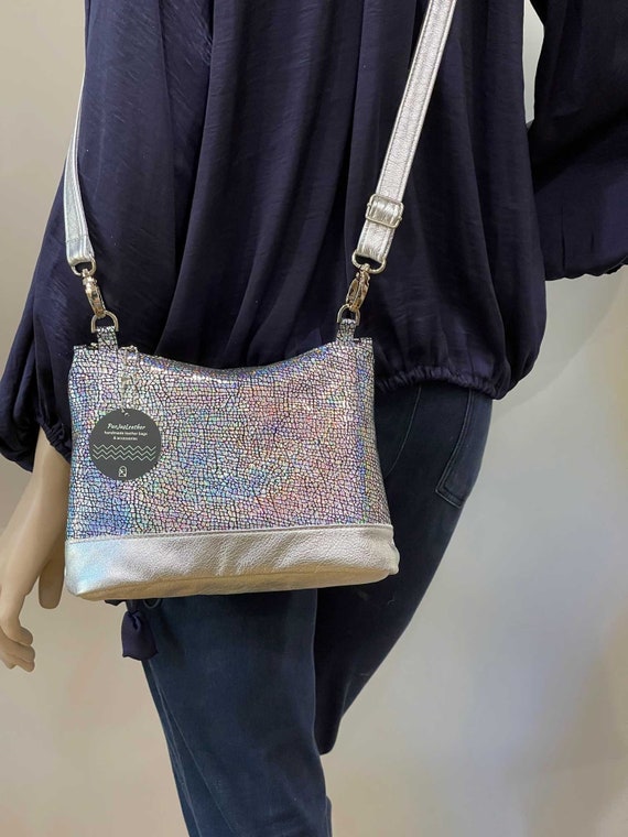 Holographic Iridescent Crossbody Bag Small Lined Purse - Etsy