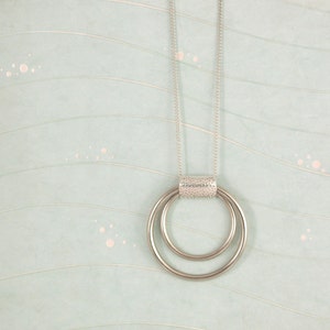 Pitted Silver Sweater Necklace Pendant Necklace Long Sweater - Etsy