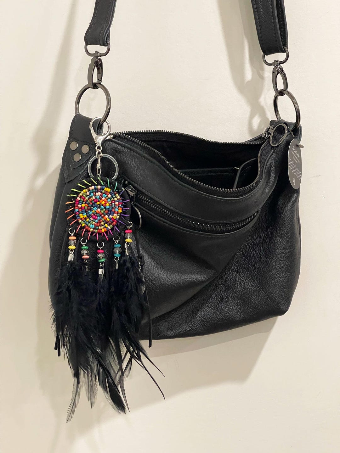 Small Black Leather Bag, Shoulder-crossbody, Soft Full Grain Black ...