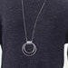 Pitted Silver Sweater Necklace Pendant Necklace Long Sweater - Etsy