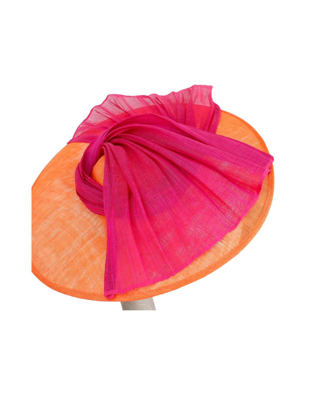 Kellen - Orange & Cerise Sinamay/silk Abaca Hatinator - Etsy