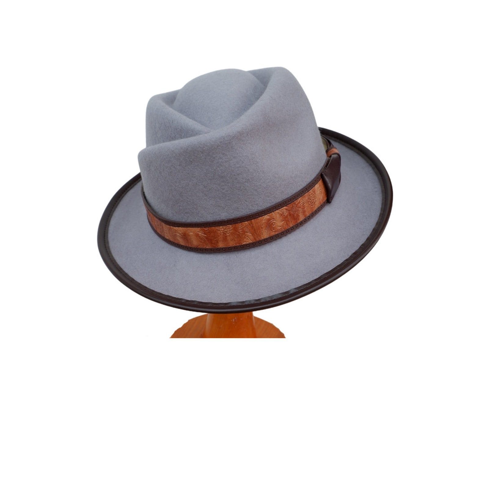 Patrick - Gentleman's 100% Wool Black Fedora Hat - Etsy