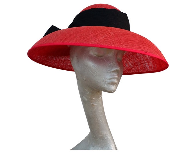 Elegant Tall Red and Black Top Hat - Etsy