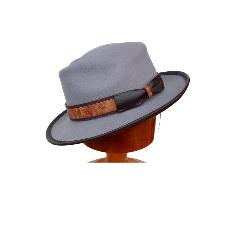 Patrick - Gentleman's 100% Wool Black Fedora Hat - Etsy