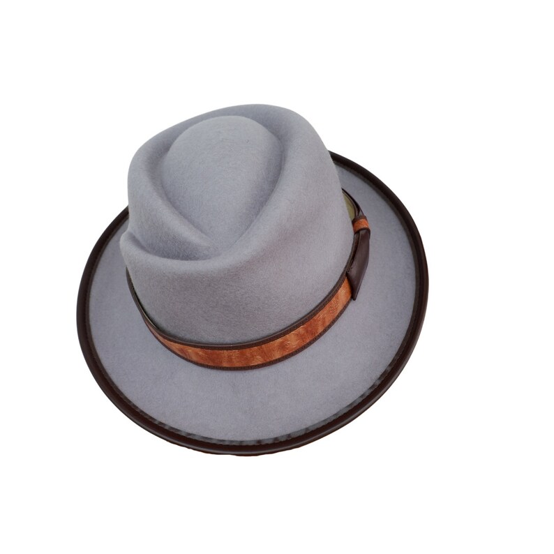 Patrick - Gentleman's 100% Wool Black Fedora Hat - Etsy