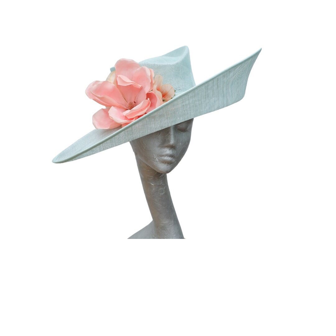 Molly - Duck Egg & Peach Hat - Etsy