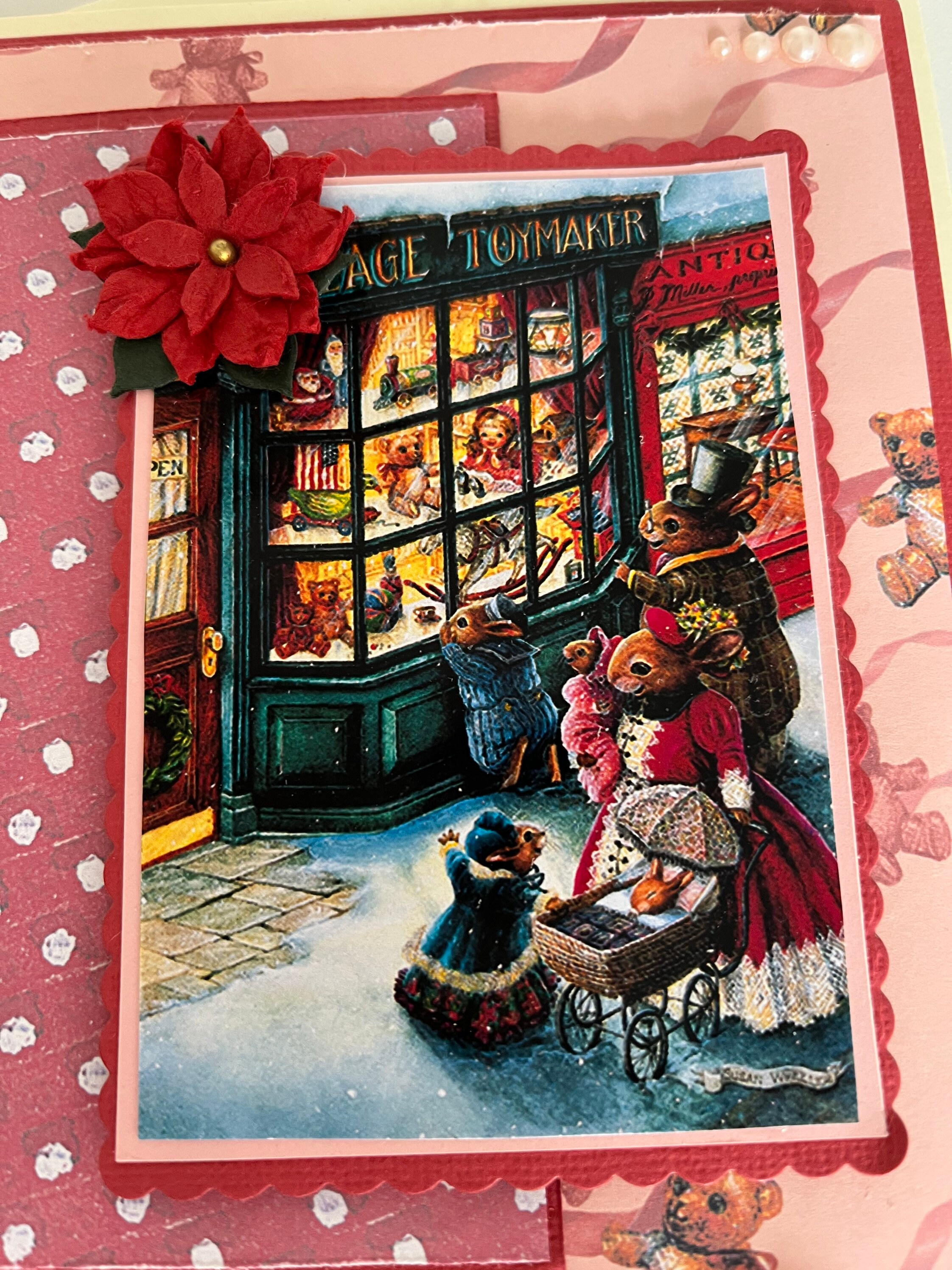 Pretty Holly Pond Hill Winter Shopping Card - Etsy