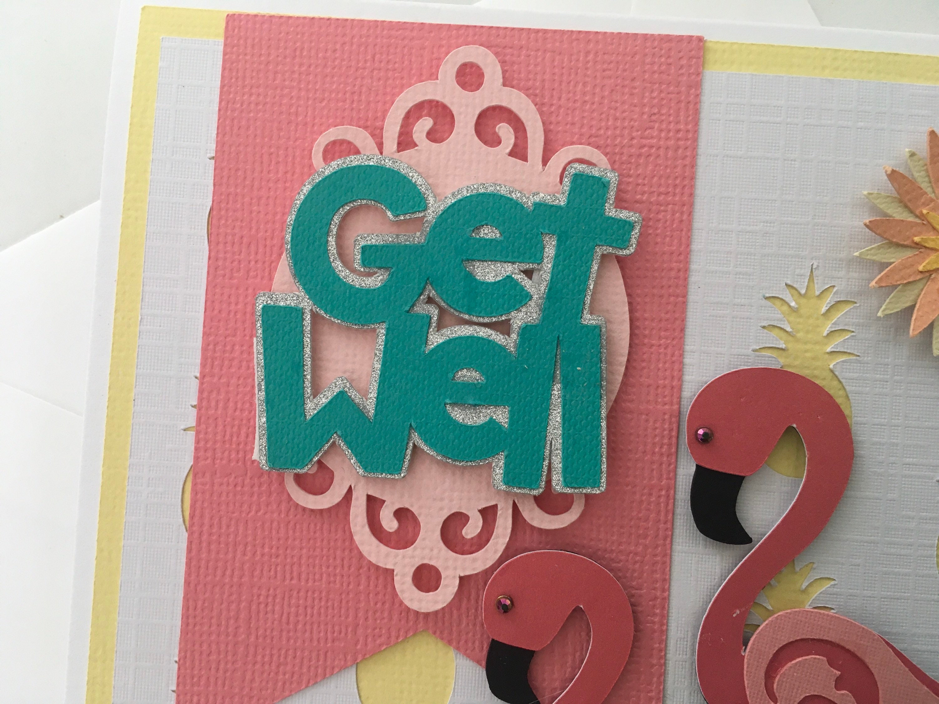 Unusual Flamingo Get Well Card - Etsy