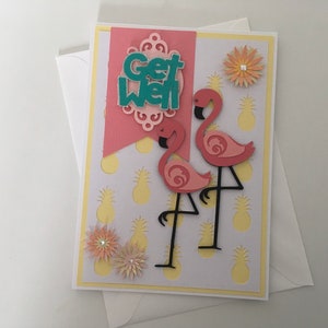 Unusual Flamingo Get Well Card - Etsy