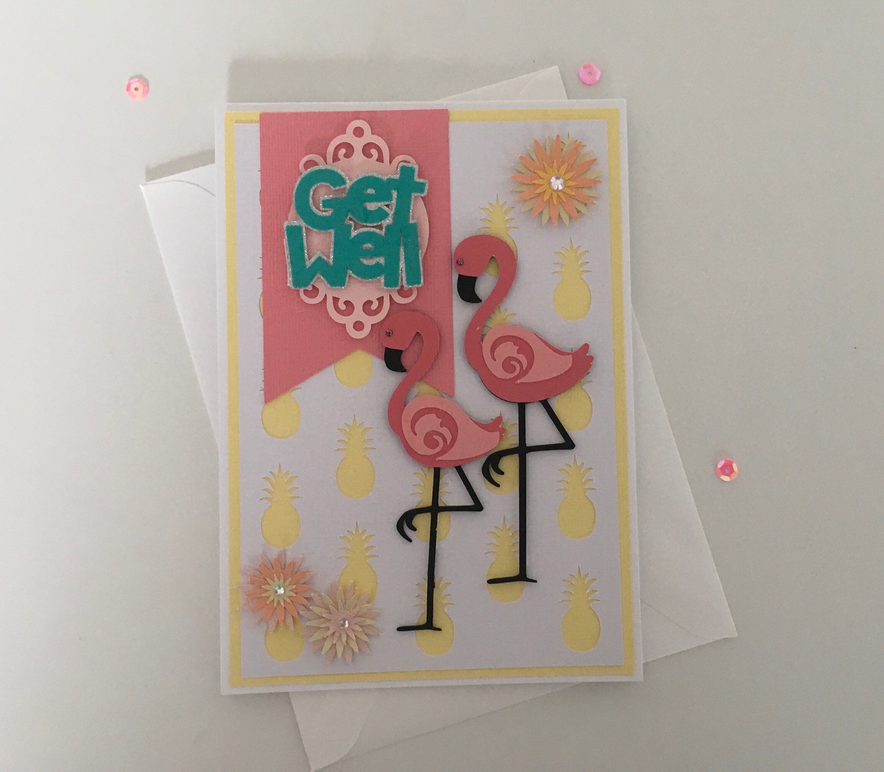 Unusual Flamingo Get Well Card - Etsy