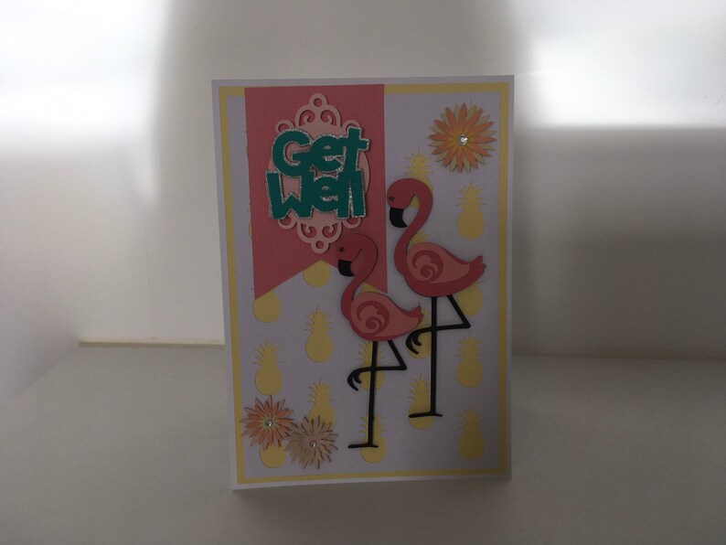 Unusual Flamingo Get Well Card - Etsy