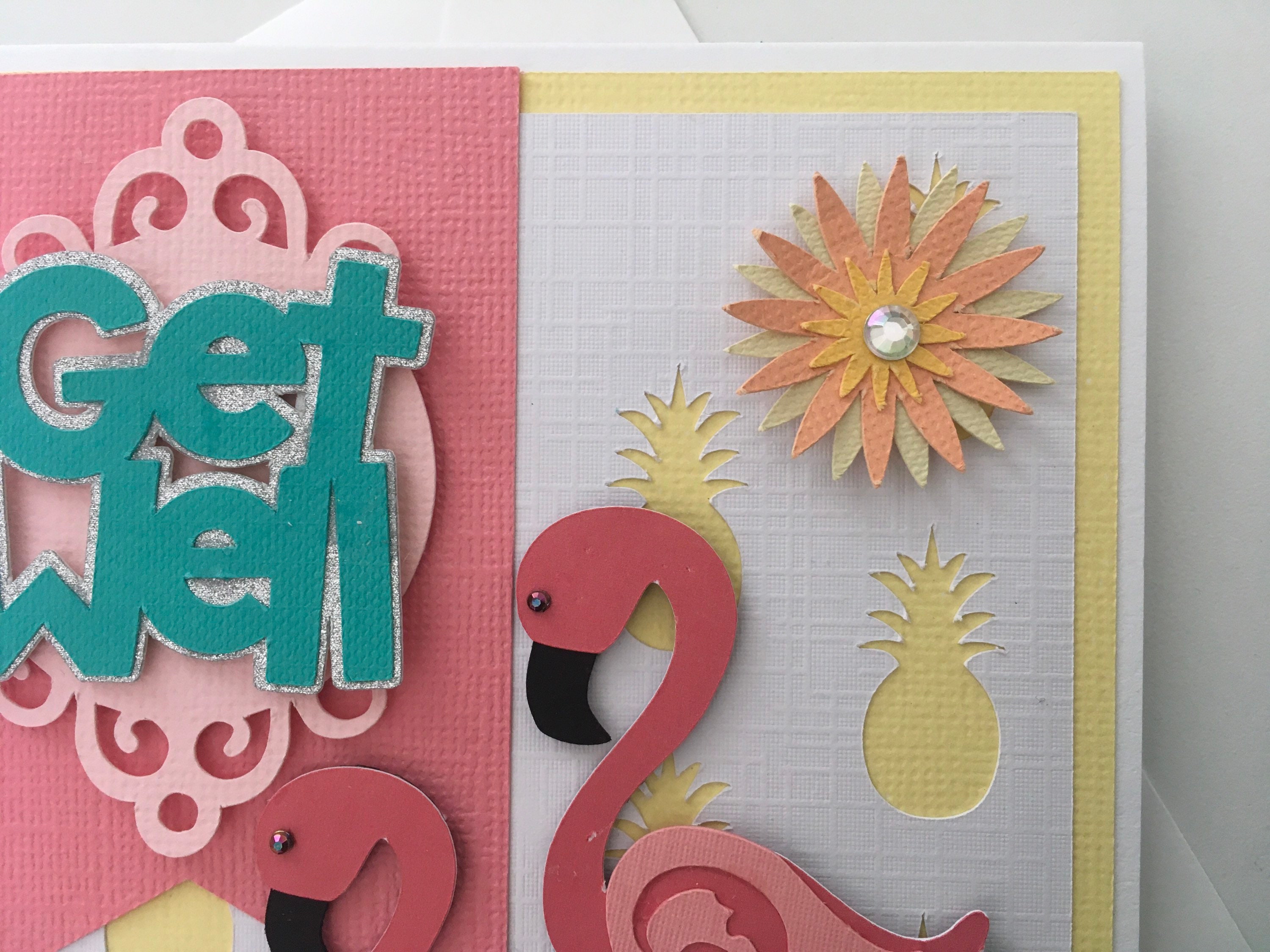 Unusual Flamingo Get Well Card - Etsy