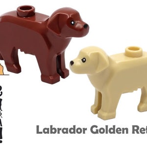 New LEGO® GOLDEN RETRIEVER dog with bone and poop animals | Etsy